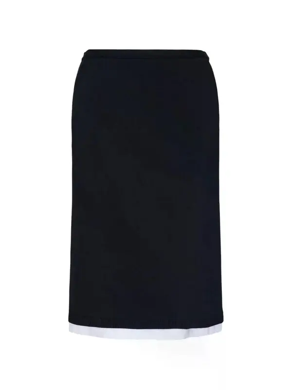 N°21 Layered Trim Knitted Skirt - Black
