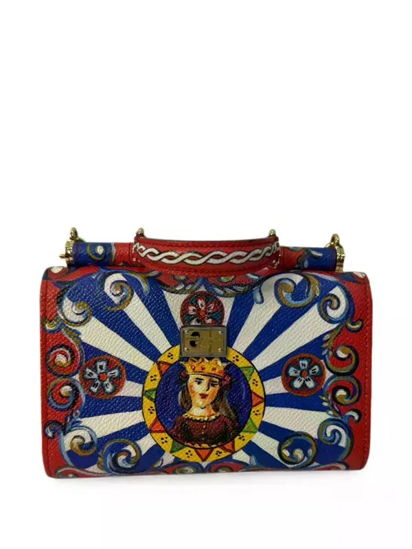 Dolce & Gabbana Leather Sicily Von Bag Clutch Bag - Red