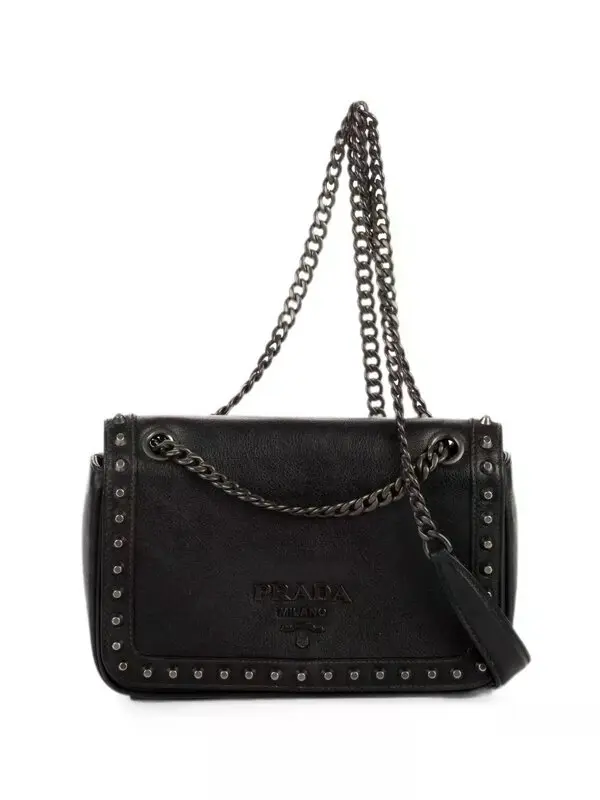 Prada Studded Flap Cross Body Bag