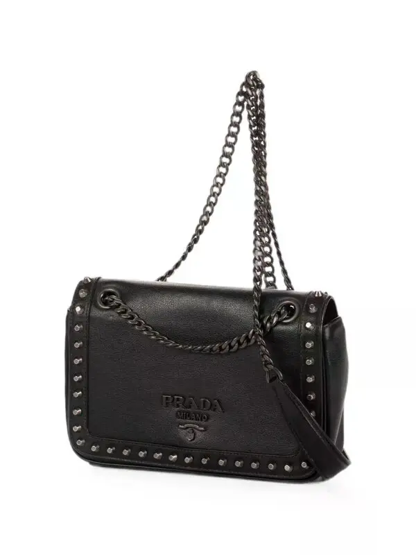 Prada Studded Flap Cross Body Bag