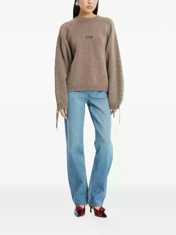 ROTATE BY BIRGER CHRISTENSEN Lace-up Detail Sweater