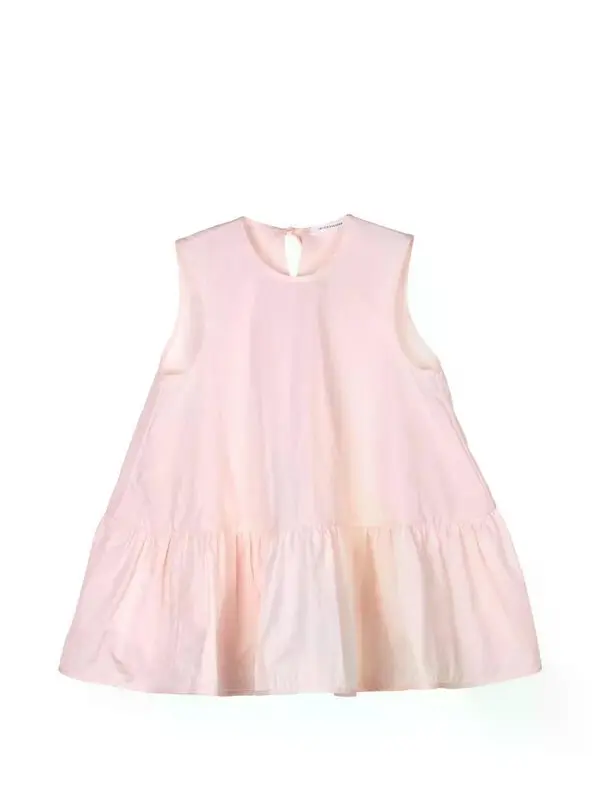 Cecilie Bahnsen Asta Ruffled Sleeveless Blouse - Pink