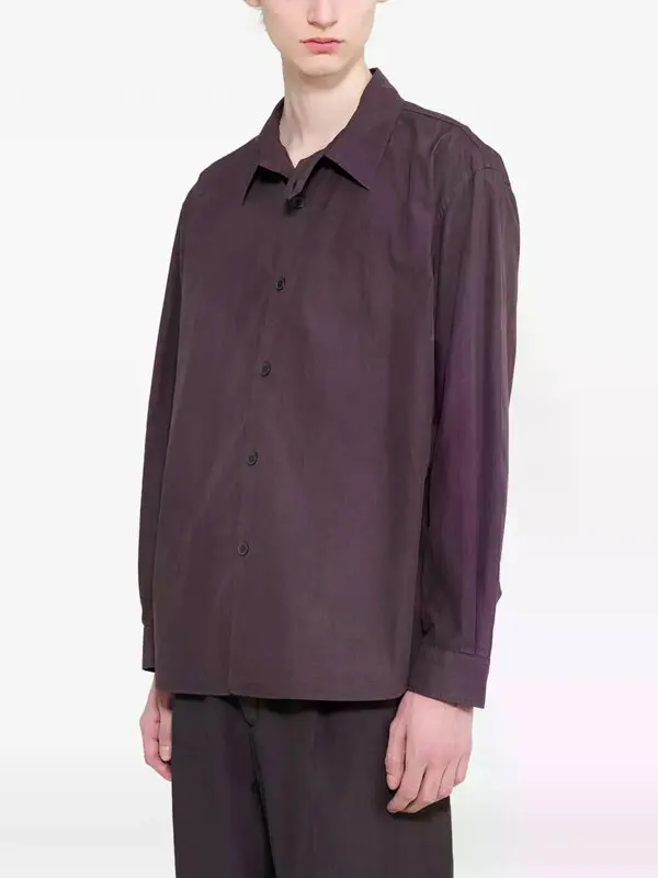 Auralee Garment-dyed Cotton Shirt - Brown