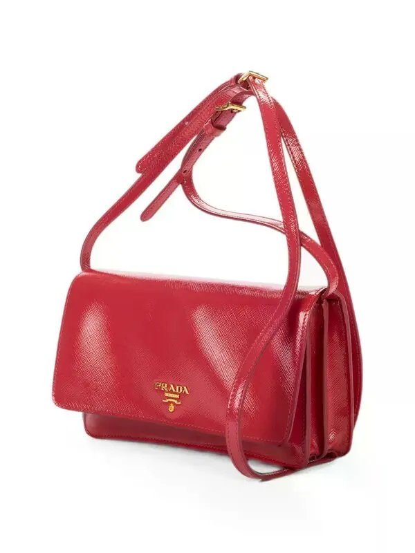 Prada Logo-plaque Leather Shoulder Bag
