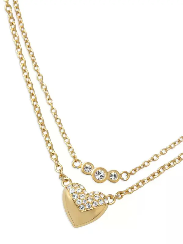 Karl Lagerfeld Crystal-embellished Heart Pendant Necklace
