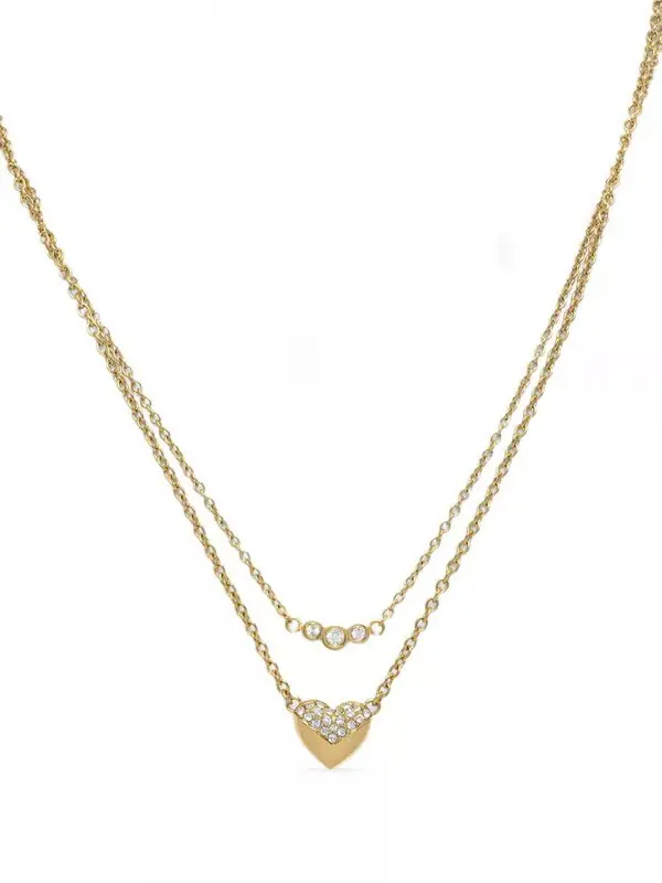Karl Lagerfeld Crystal-embellished Heart Pendant Necklace