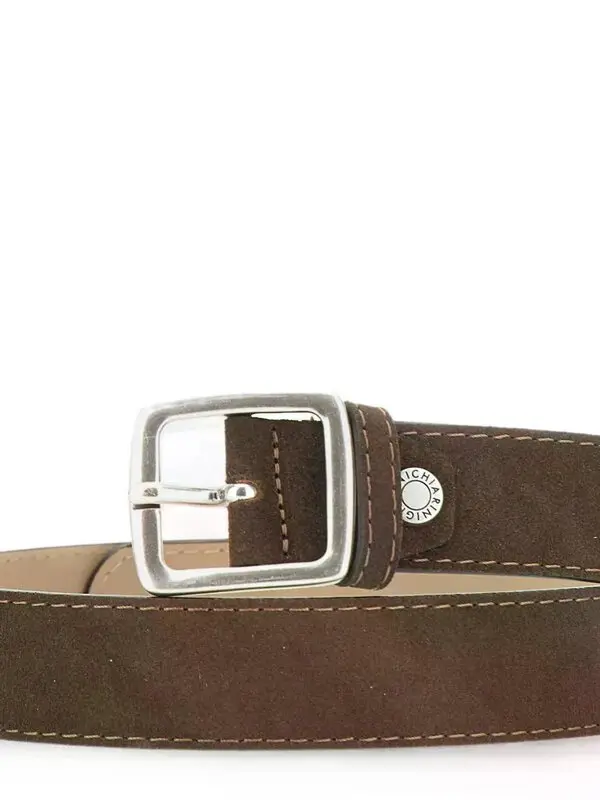 GIANNI CHIARINI Suede Contrast-stitch Belt