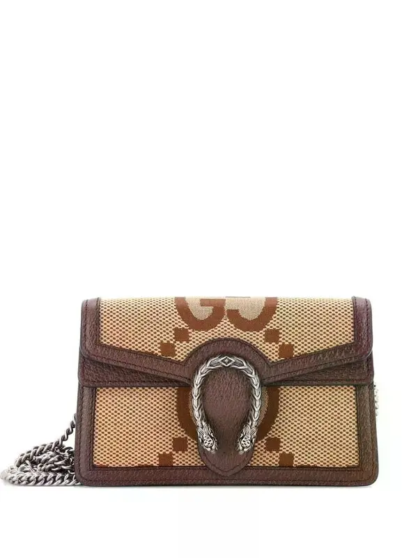 Gucci Dionysus Jumbo Gg Canvas Super Mini Crossbody Bag - Brown