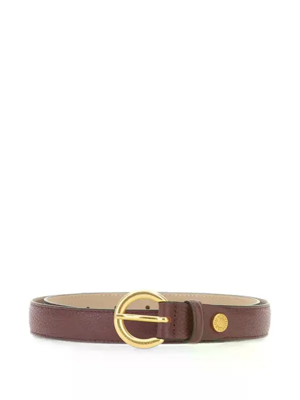 GIANNI CHIARINI Hammered Leather Padded Belt - Brown