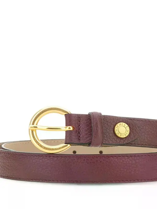 GIANNI CHIARINI Hammered Leather Padded Belt