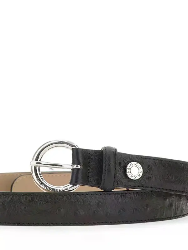 GIANNI CHIARINI Ostrich-effect Padded Belt