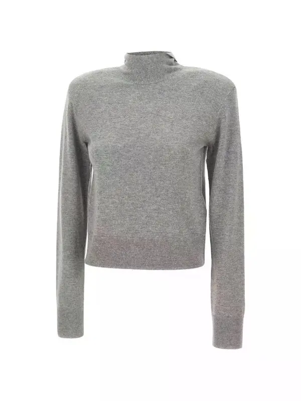 ROTATE BY BIRGER CHRISTENSEN Padded Shoulder Sweater - Grey
