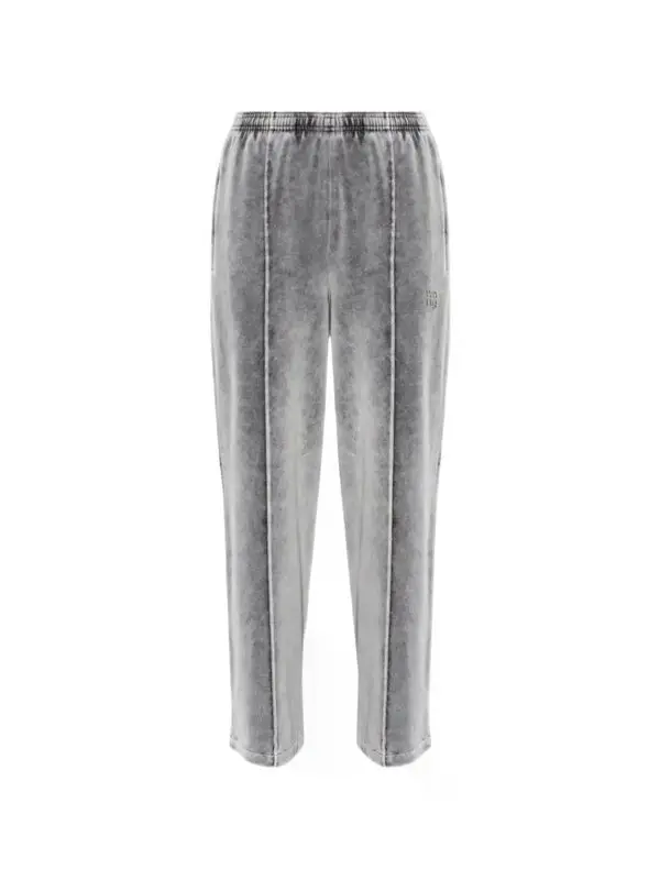 Alexander Wang Acid Wash Velour Track Pants - Grey