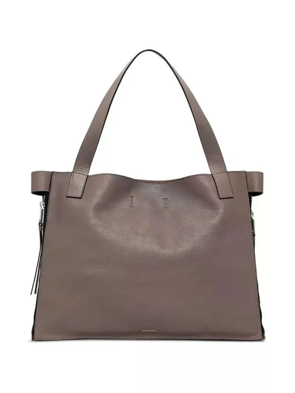 ALLSAINTS Marlo Leather Side-zip Tote Bag - Brown