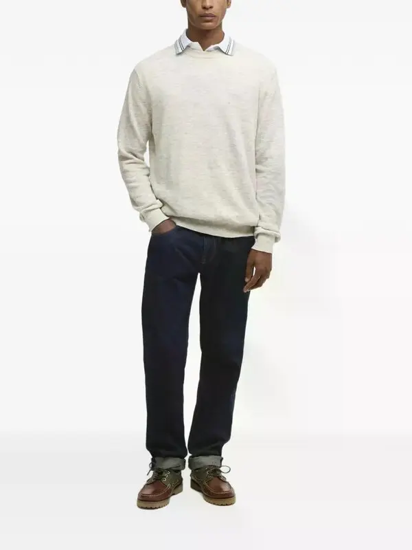 Barbour Flaxby Marl-effect Crew Neck Sweater