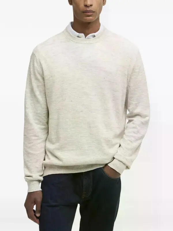 Barbour Flaxby Marl-effect Crew Neck Sweater