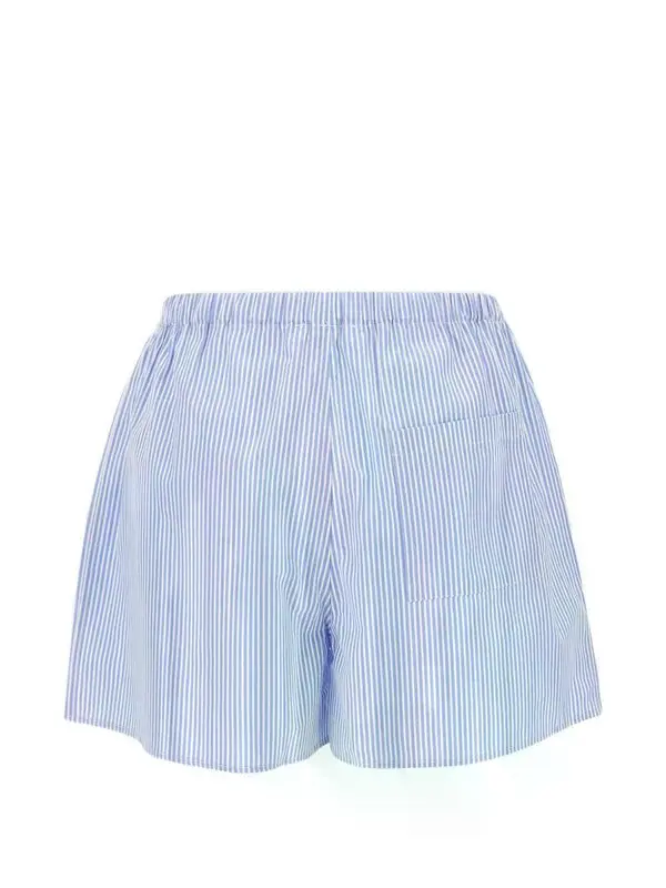 SPORTY & RICH Striped Cotton Shorts