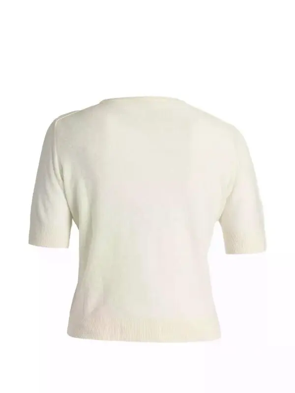 Erdem Embroidered Short-sleeve Sweater