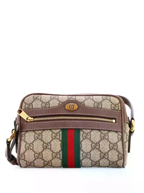 Gucci Ophidia Gg Coated Canvas Mini Shoulder Bag - Brown
