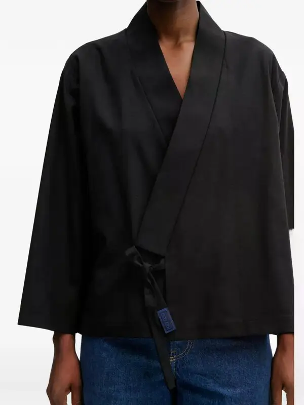 Kenzo Wrap Style Long Sleeve Top