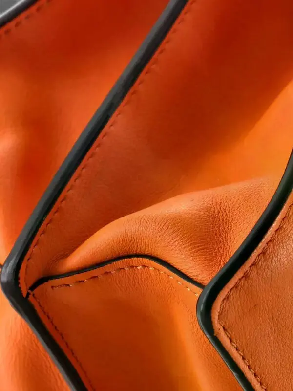Fendi Kan I Laser Cut Leather Small Shoulder Bag