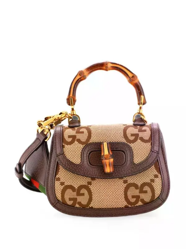 Gucci Jumbo Gg Canvas Mini Crossbody Bag - Brown