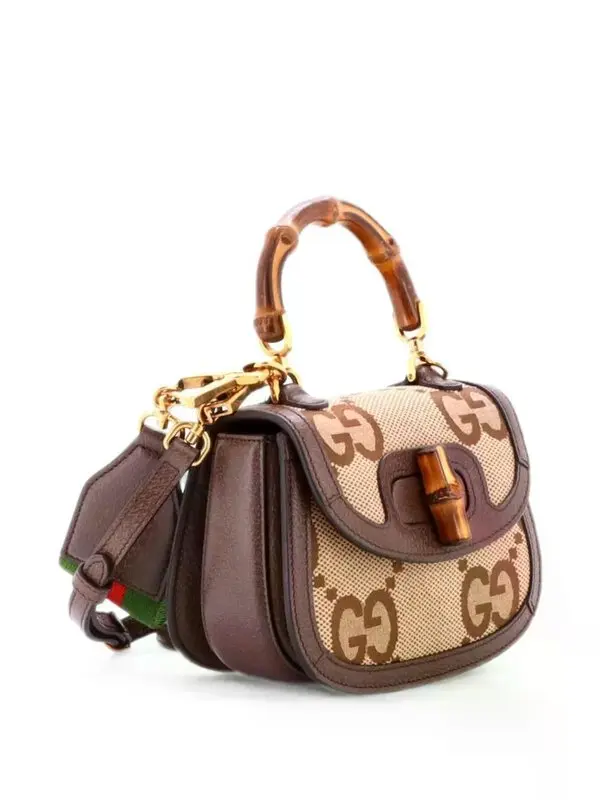Gucci Jumbo Gg Canvas Mini Crossbody Bag - Brown