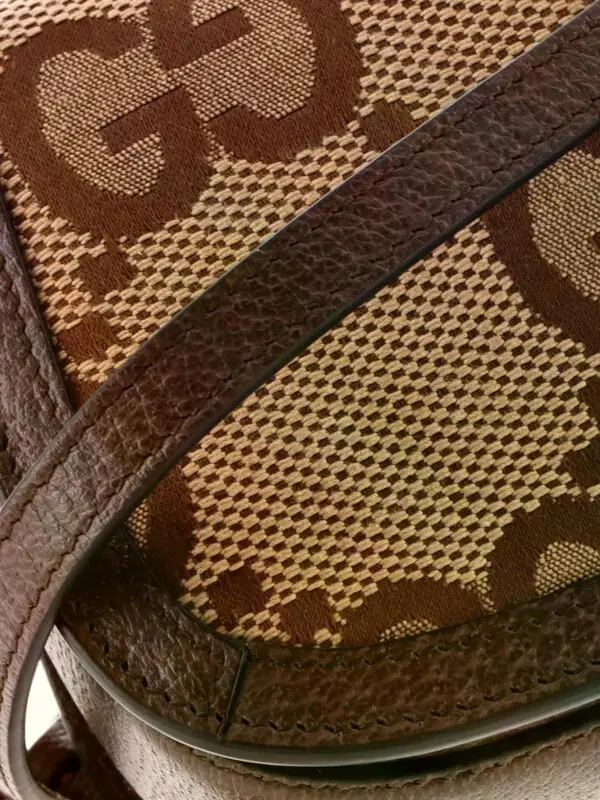 Gucci Jumbo Gg Canvas Mini Crossbody Bag - Brown