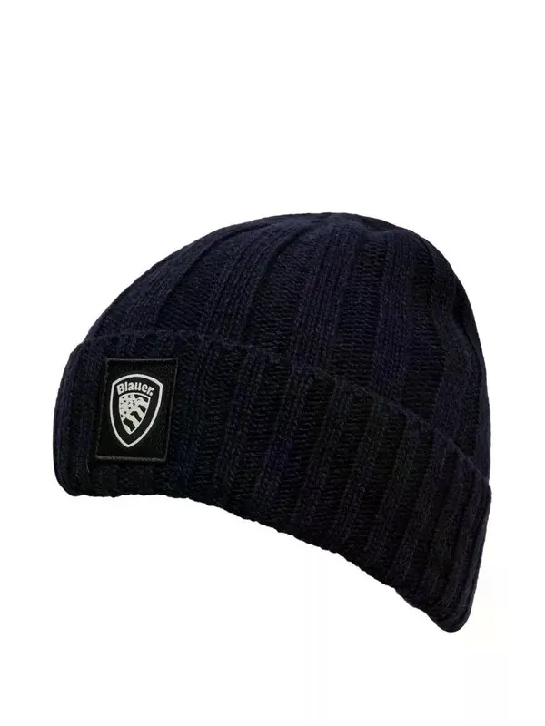 BLAUER. Logo Patch Beanie Hat