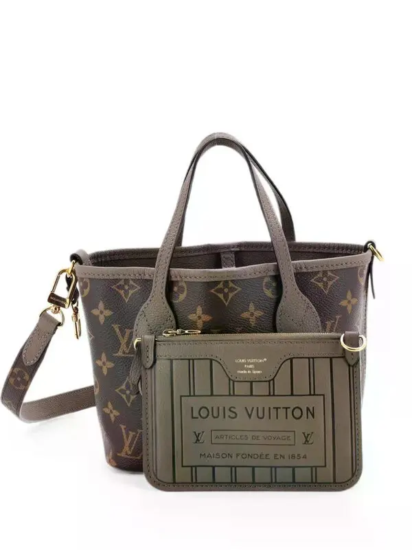 LOUIS VUITTON Neverfull Bandouliere Inside Out Monogram Canvas And Leather Bb Tote Bag - Brown