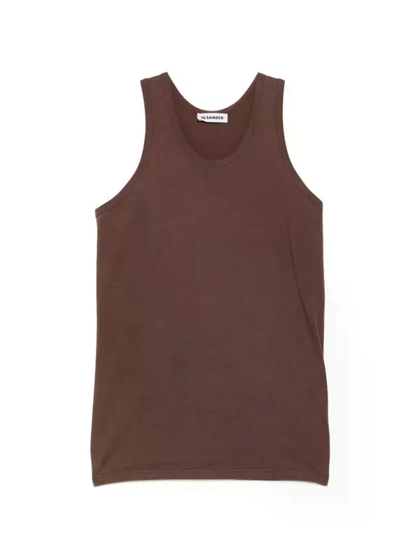JIL SANDER Ribbed Knit Scoop Neck Vest