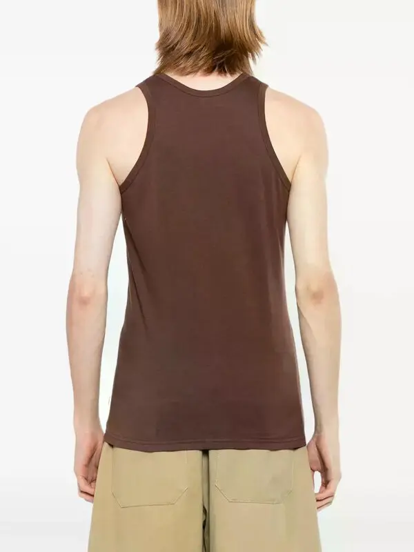 JIL SANDER Ribbed Knit Scoop Neck Vest