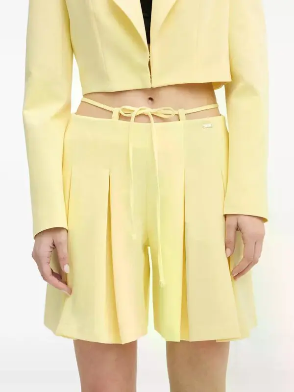 FRACOMINA Pleated Shorts With Front Tie