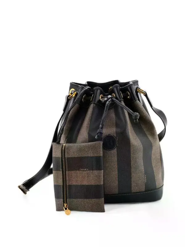 Fendi Pequin Coated Canvas Bucket Bag