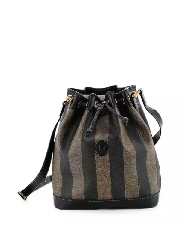 Fendi Pequin Coated Canvas Bucket Bag
