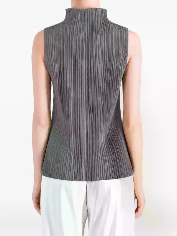 Issey Miyake High-neck Sleeveless Top