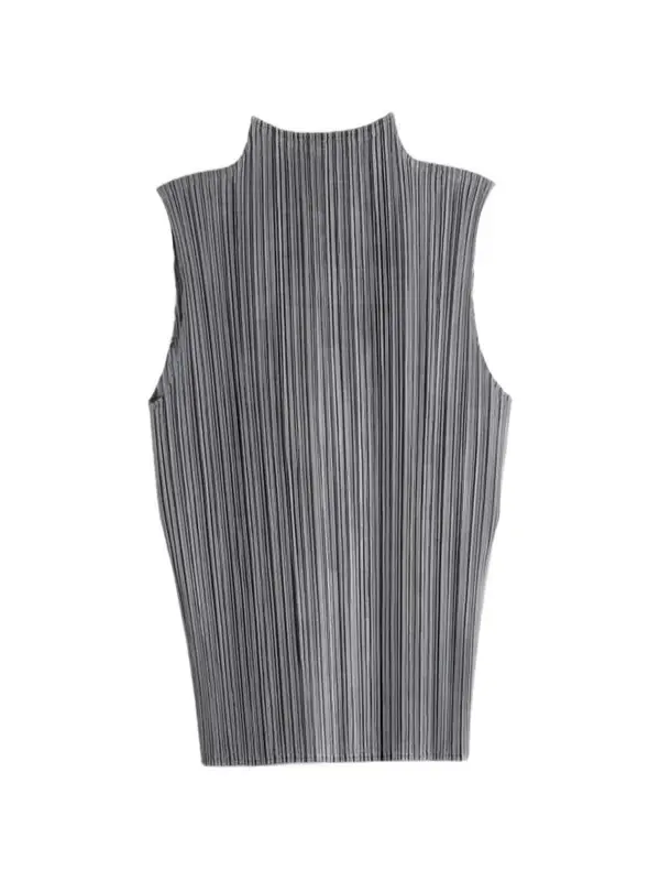 Issey Miyake High-neck Sleeveless Top