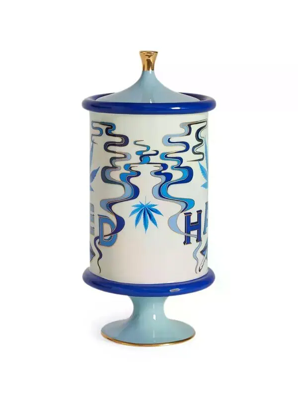 Jonathan Adler Graphic-print Pedestal Canister