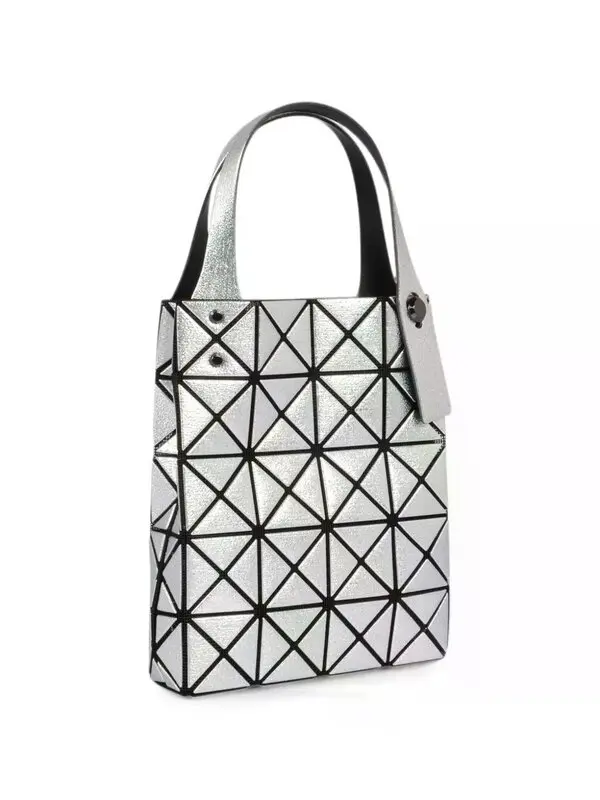 Issey Miyake Platinum Geometric-panel Tote Bag - Silver