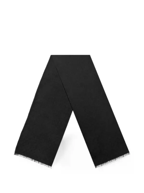 Gucci Gg Supreme Frayed Scarf - Black