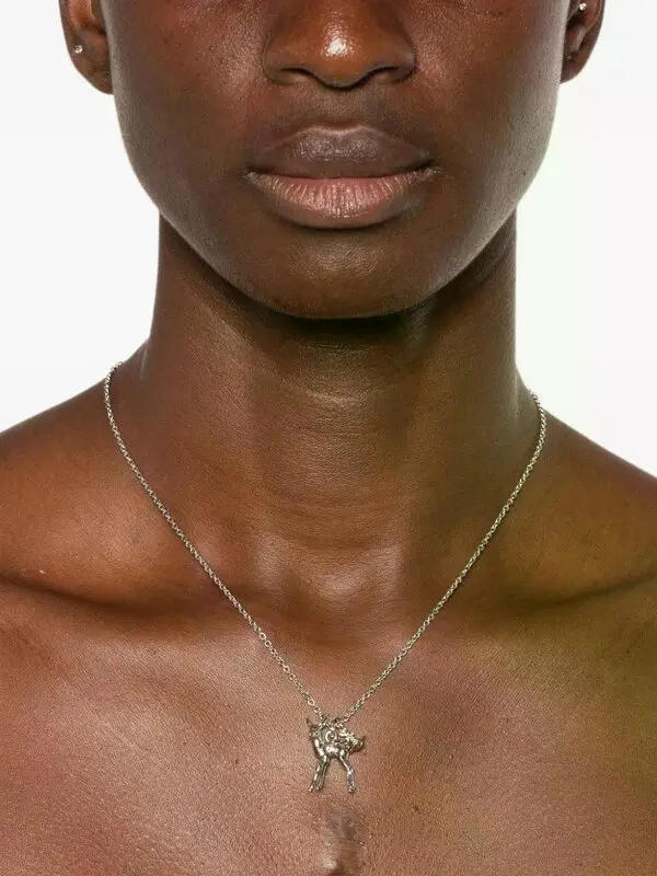 VIVIENNE WESTWOOD Small Monette Deer Pendant Necklace - Silver