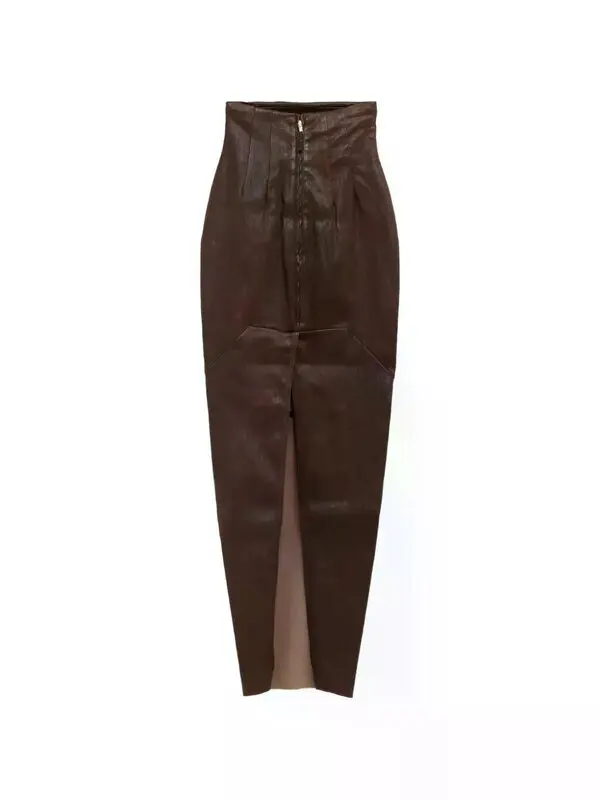 Rick Owens Zip-fastening Leather Maxi Skirt