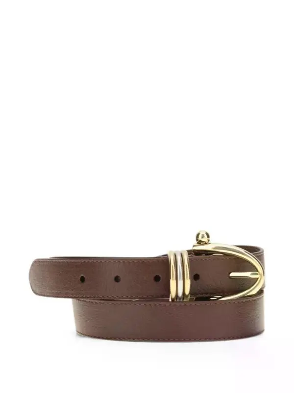 Chloé Leather Belt With Gold-tone Buckle