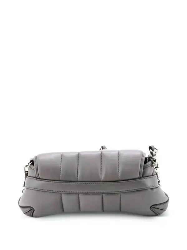 Gucci Horsebit Chain Vertical Quilted Leather Small Shoulder Bag - Grey