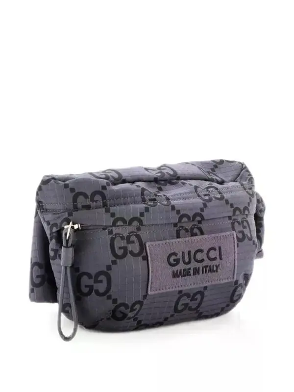 Gucci Ripstop Gg Nylon And Leather Belt Bag
