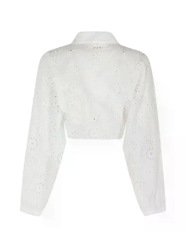 MC2 SAINT BARTH Broderie Anglaise Cropped Shirt