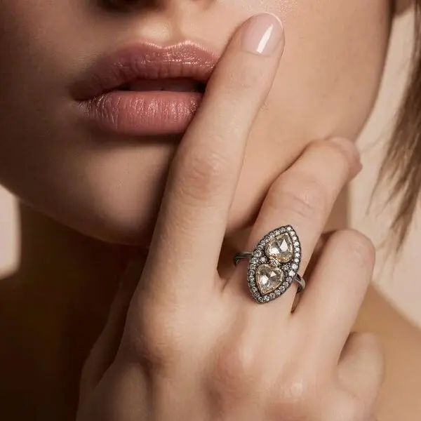 Duniya Tara Twin Pear Ring