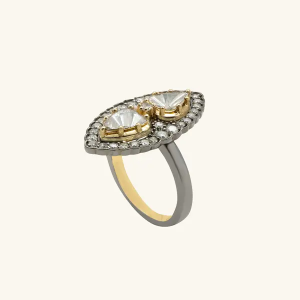 Duniya Tara Twin Pear Ring
