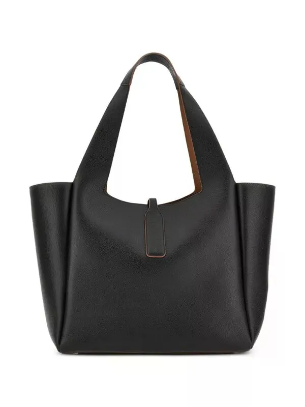 Hogan Trend Shopping Bag In Exposed-grained Leather