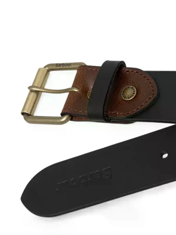 Barbour Logo Debossed Leather Belt